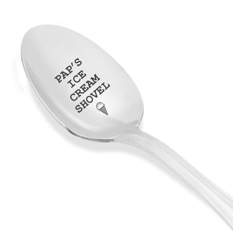 Pap's Ice Cream Shovel| Custom Spoon Gift for Father's Day|gift for Dad ...