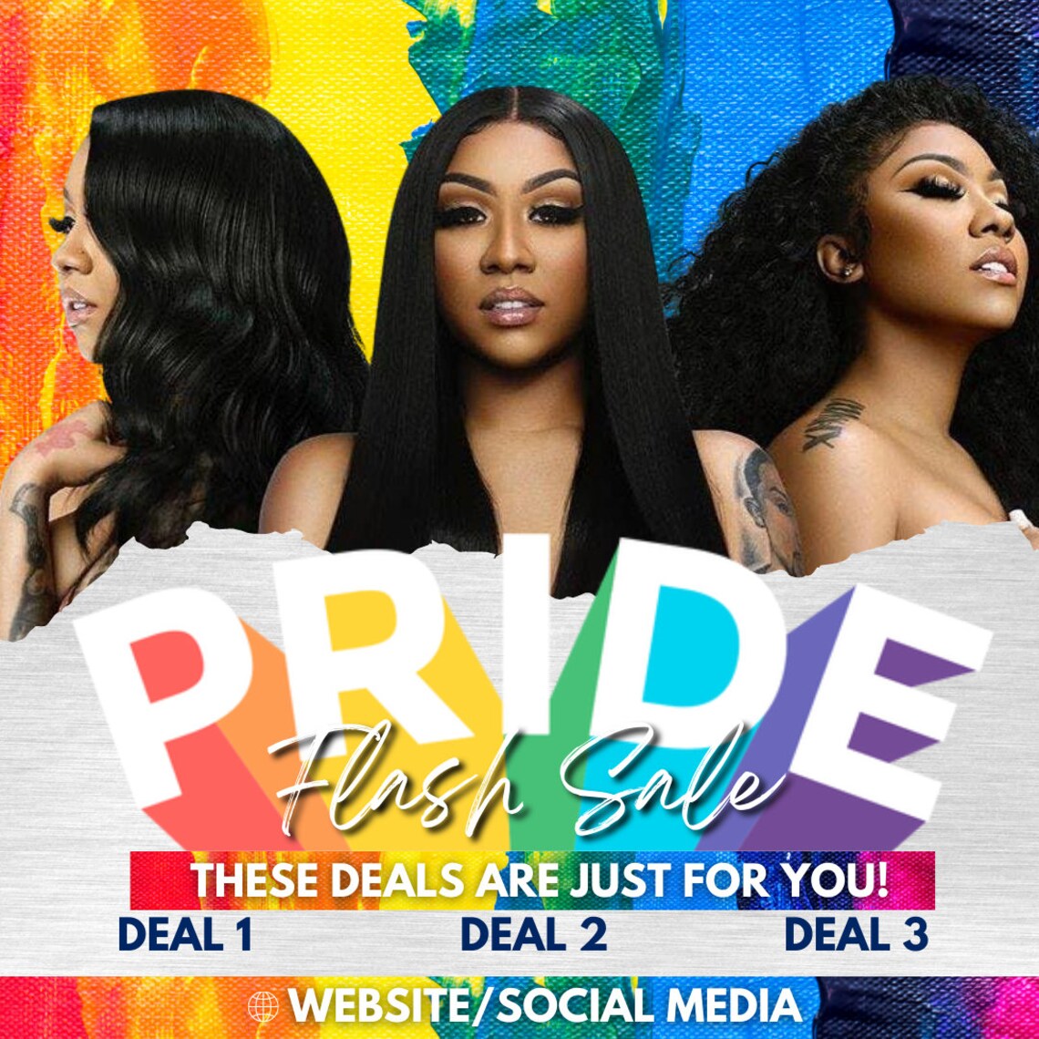 Pride Month Sale Pre-made Flyer Template, D.I.Y. Social Media Flyer ...