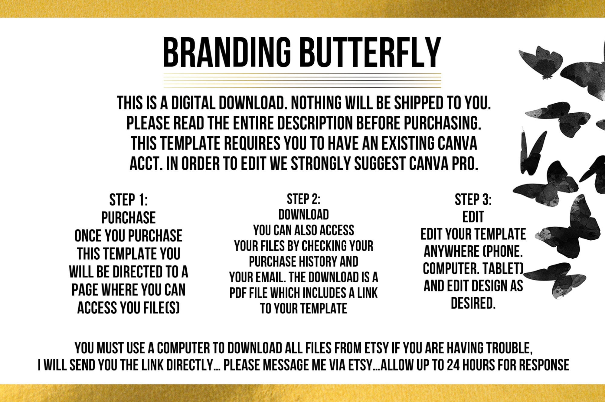 Luxury Website Banner, Editable Wix Shopify Godaddy, DIY Online Shop ...