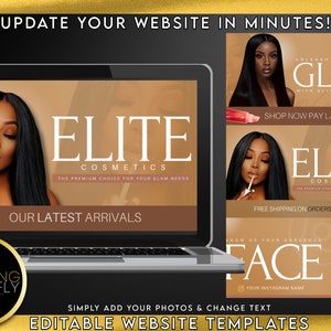 Luxury Website Banner, Editable Wix - Shopify - Godaddy, DIY Online ...