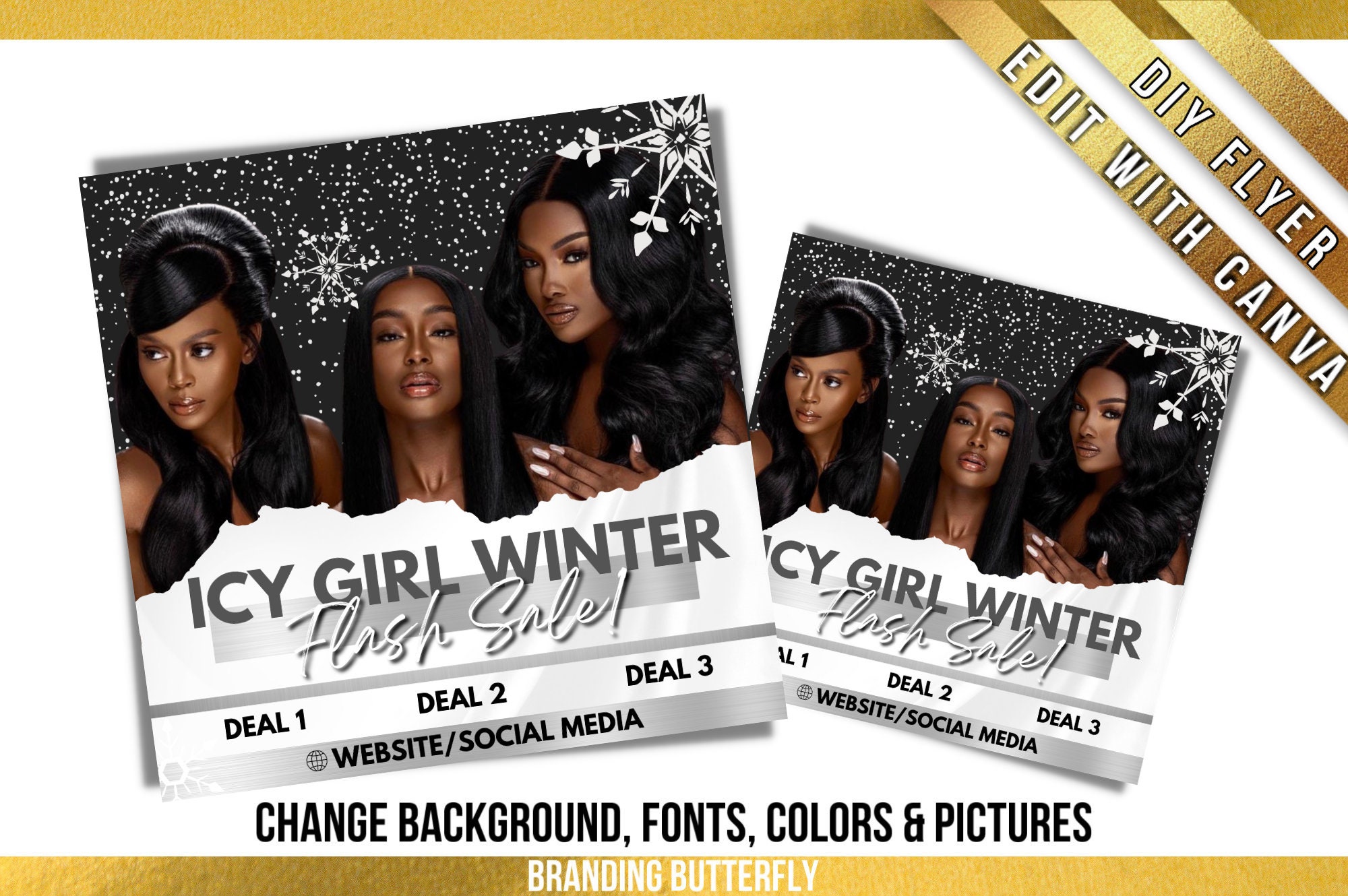 Winter Holiday Sale Instagram Flyer Template, D.I.Y. Social Media Flyer ...