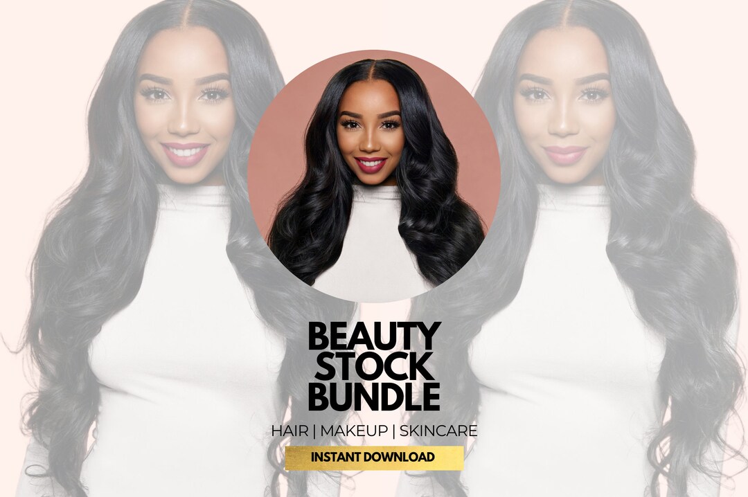 Beauty Model Stock Bundle | Hair Extensions, Makeup, Skincare, Beauty ...