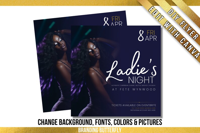 DIY Club Flyer Template,editable Canva Template, Animated Social Media ...