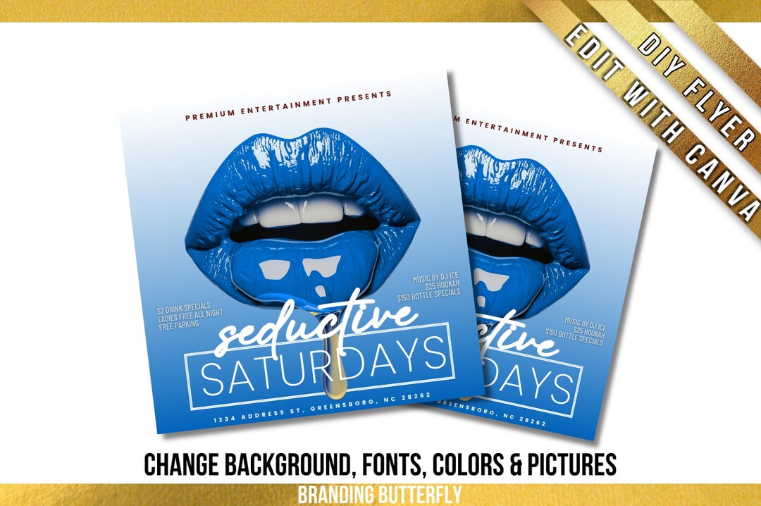 DIY Club Flyer Template,editable Canva Template, Social Media Flyer, R ...