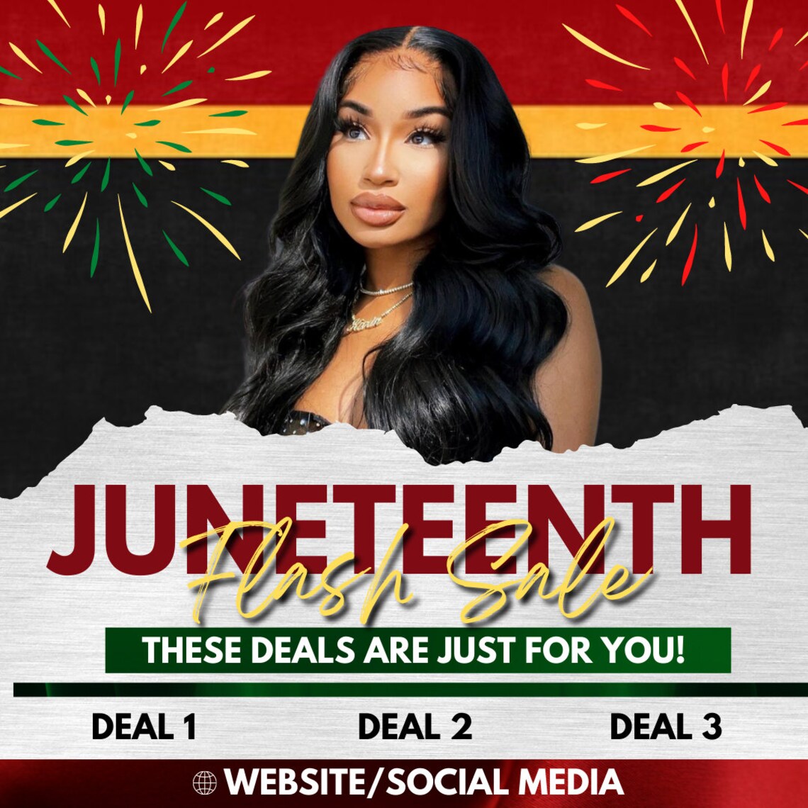 Juneteenth Sale Pre-made Flyer Template D.I.Y. Social Media - Etsy
