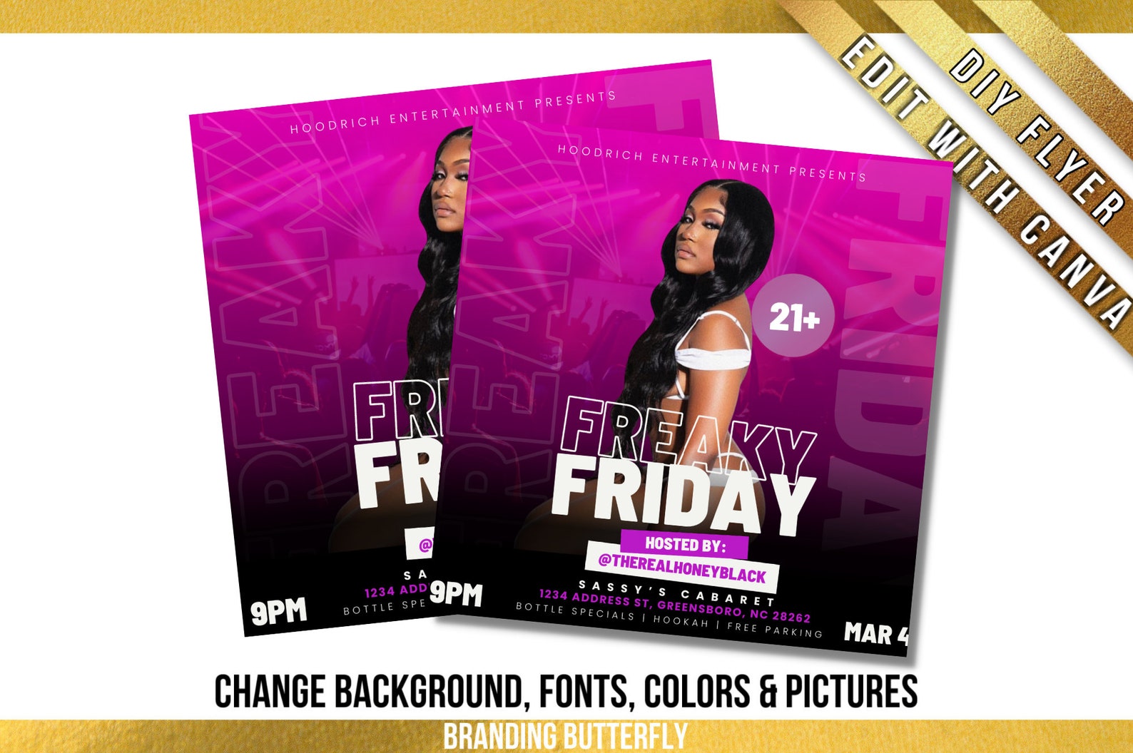 DIY Club Flyer Template,editable Canva Template, Animated Social Media ...