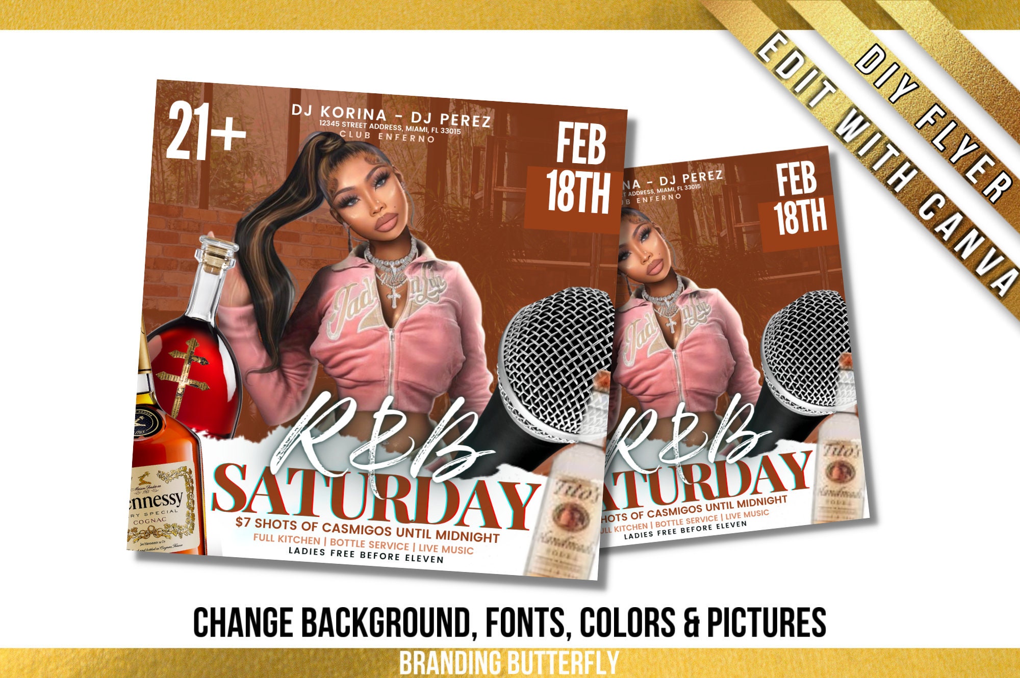 DIY Club Flyer Templateeditable Canva Template Animated - Etsy