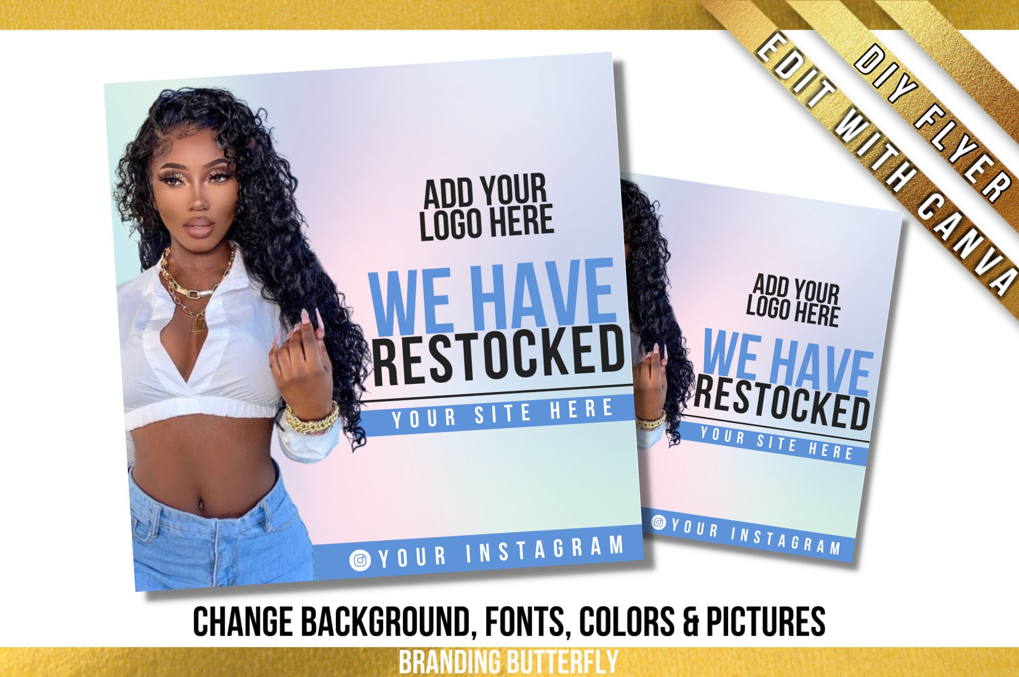 DIY Restock Alert Flyer Template, Social Media Fashion Flyer, Instagram ...