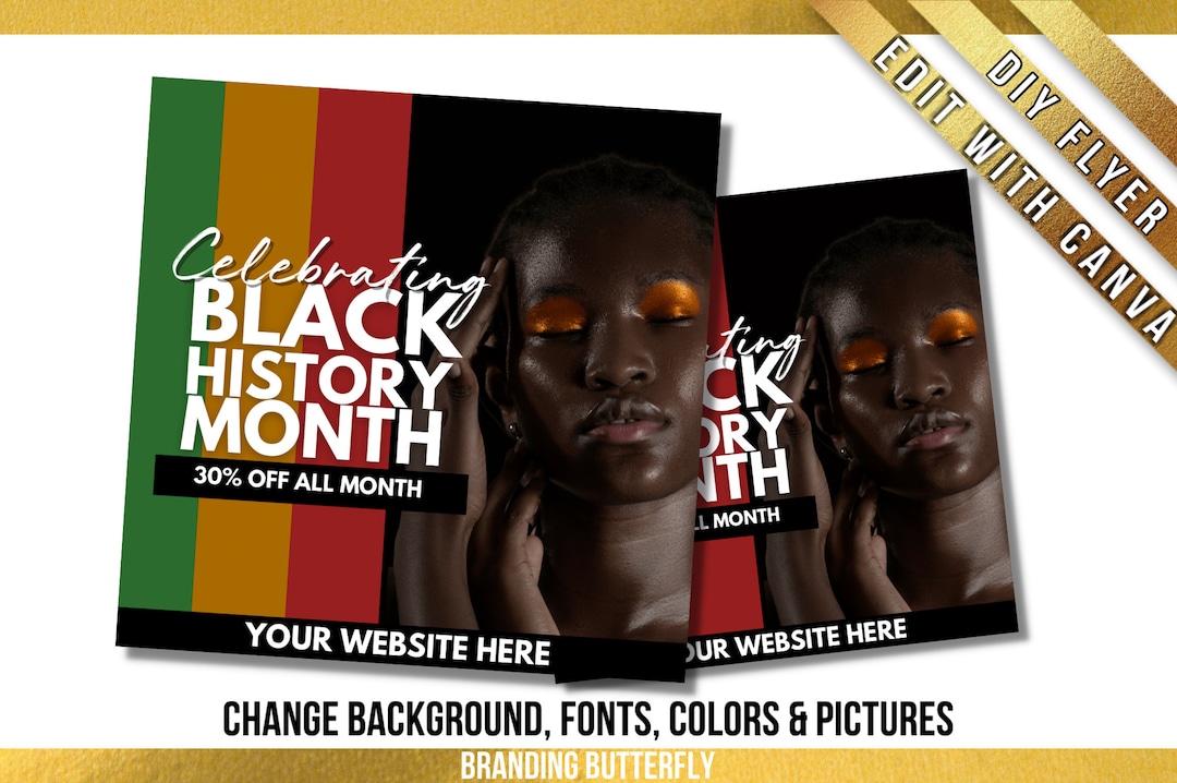 Black History Month Flyer, BHM Flyer for Hair, Lash, Makeup, Stylist ...