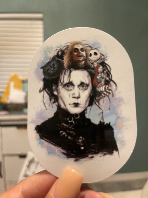 Tim Burton Inspired Johnny Depp Sticker - Etsy