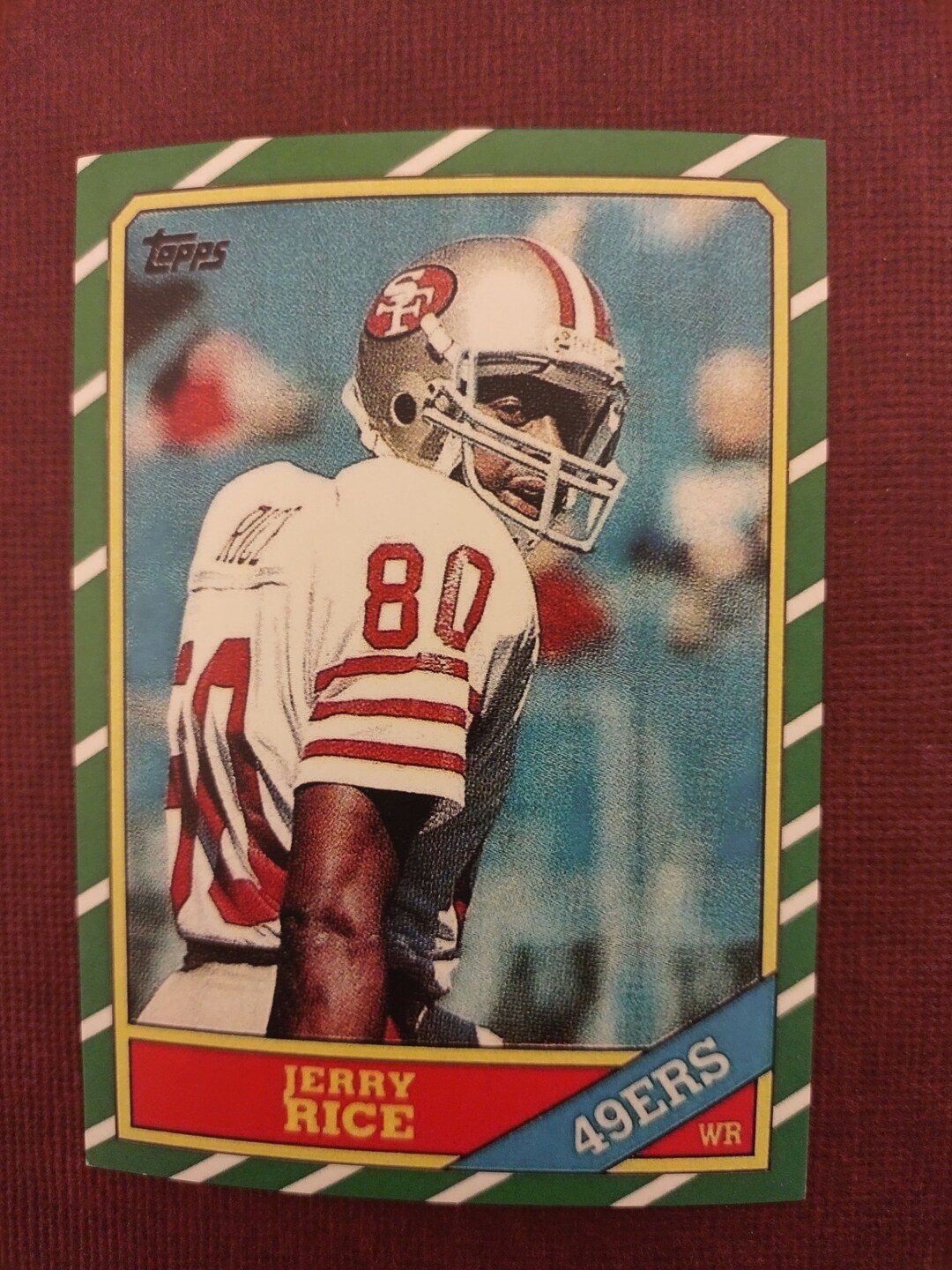 1986 Football Jerry Rice rookie Novelty Card San Francisco 49ers FREE ...