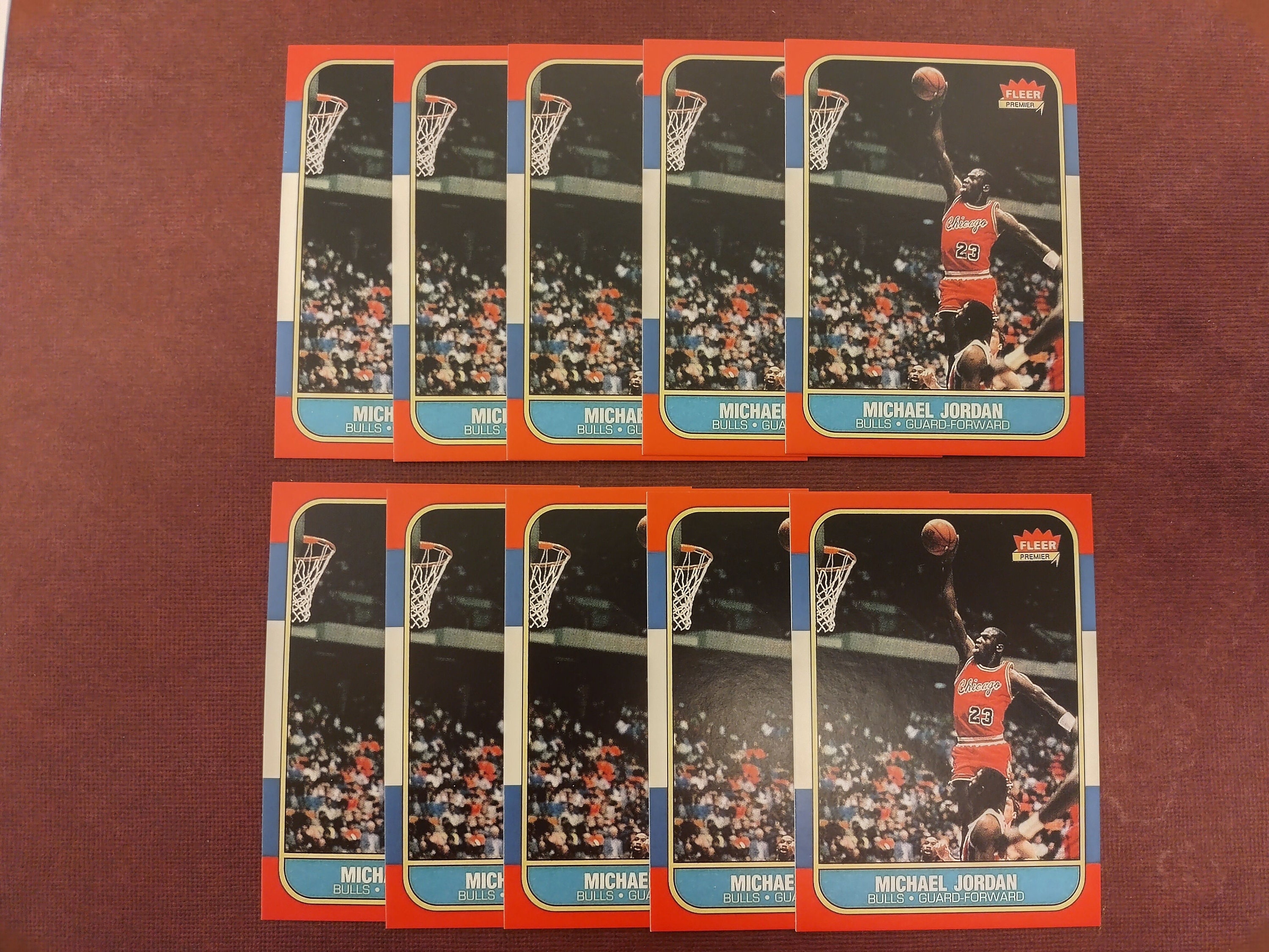 1986 Fleer Basketball Michael Jordan Card Reprint rookie Card FREE ...