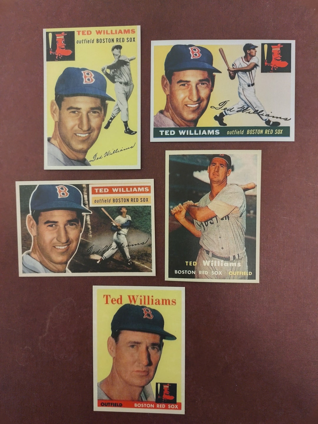 1954 1955 1956 1957 1958 Ted Williams Baseball Card Lot novelty Cards ...