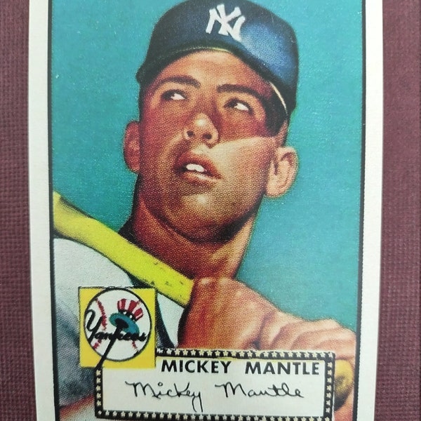 Mickey Mantle Reprint Cards - Etsy