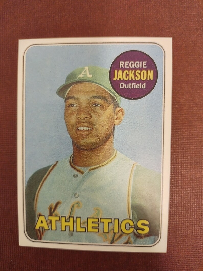 1969 Baseball Reggie Jackson novelty Rookie Card Oakland A's FREE ...