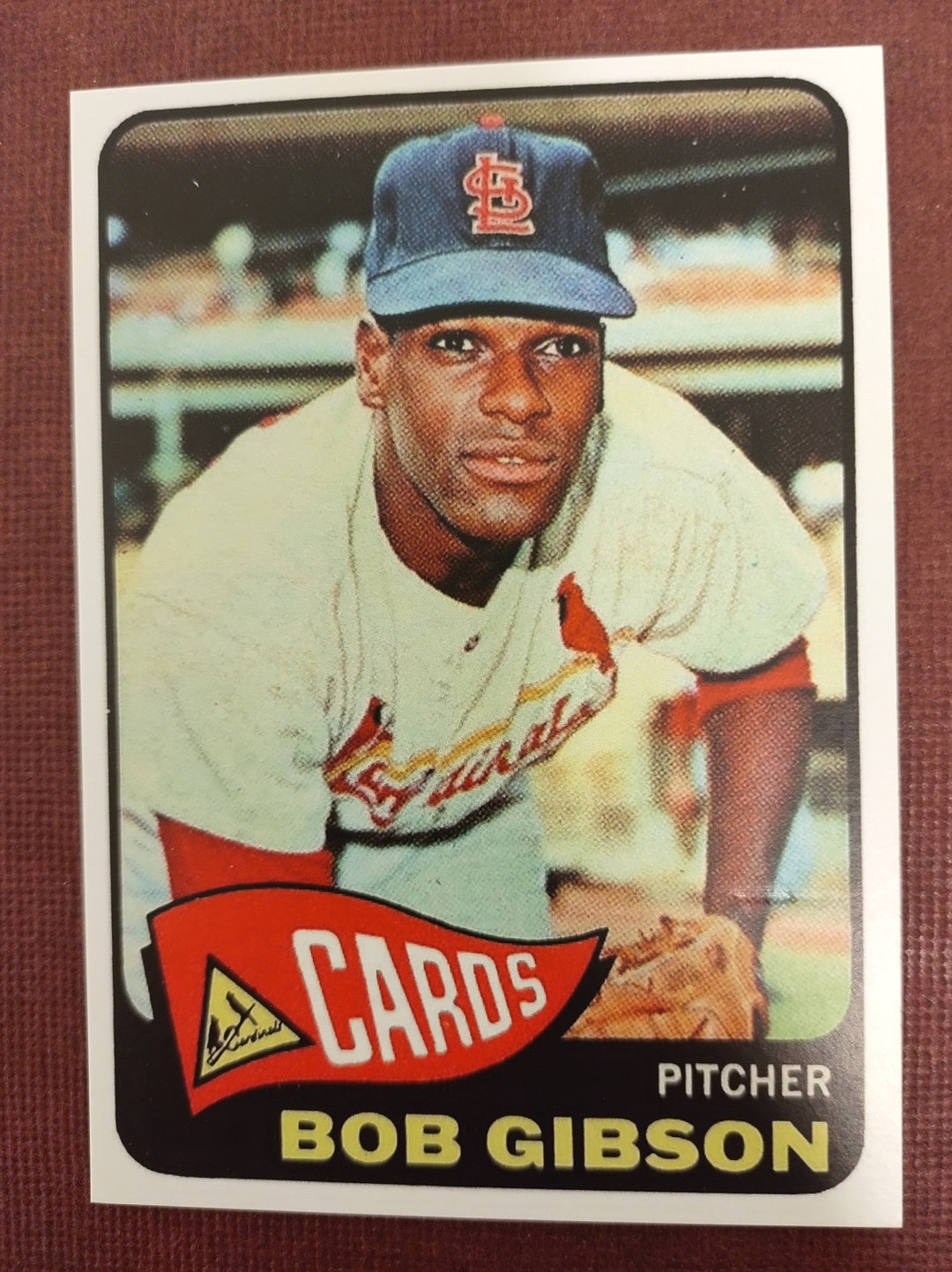 1965 Baseball Bob Gibson novelty Reprint Card Stl. Cardinals FREE ...
