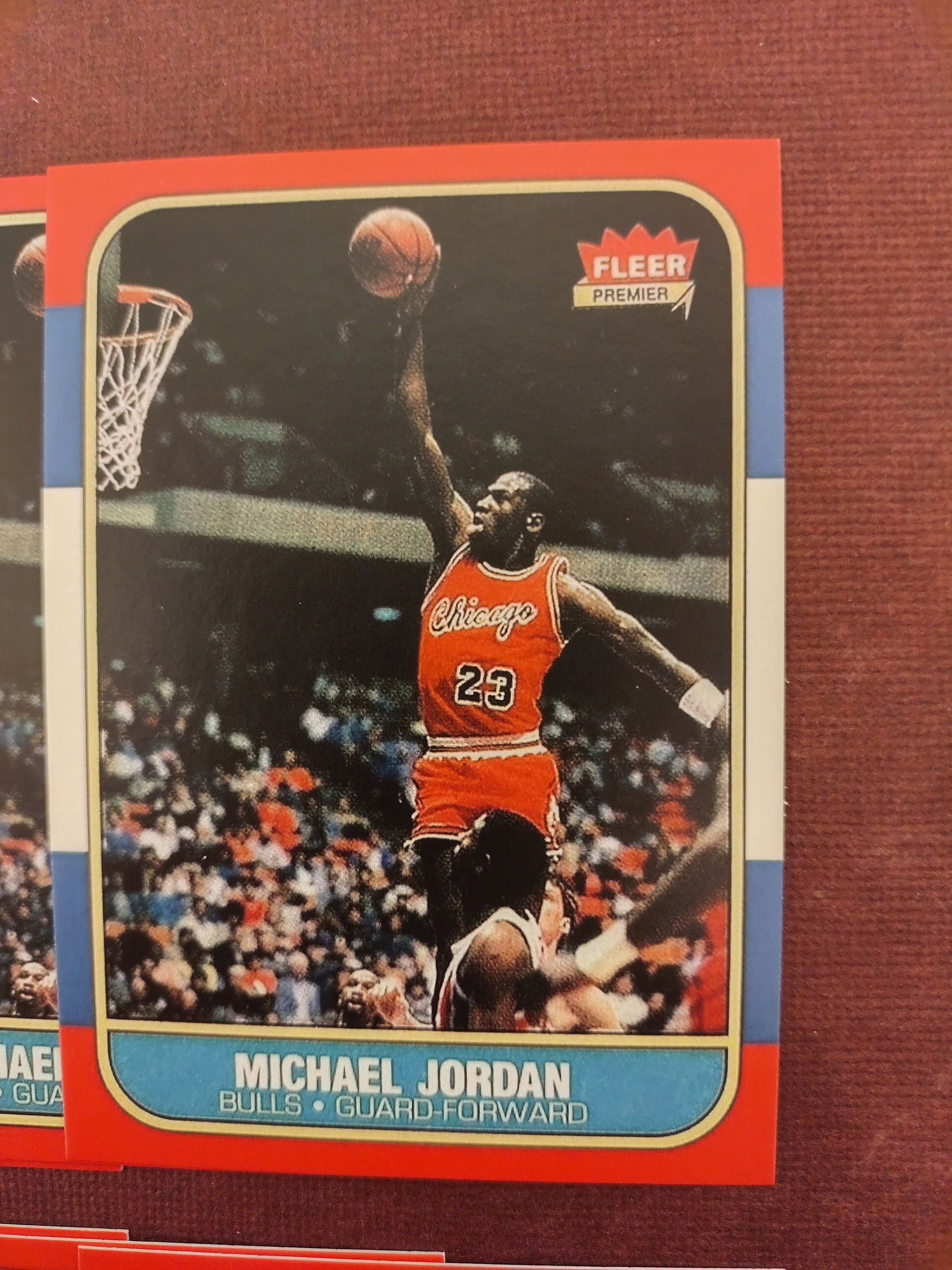 1986 Fleer Basketball Michael Jordan Card Reprint rookie - Etsy