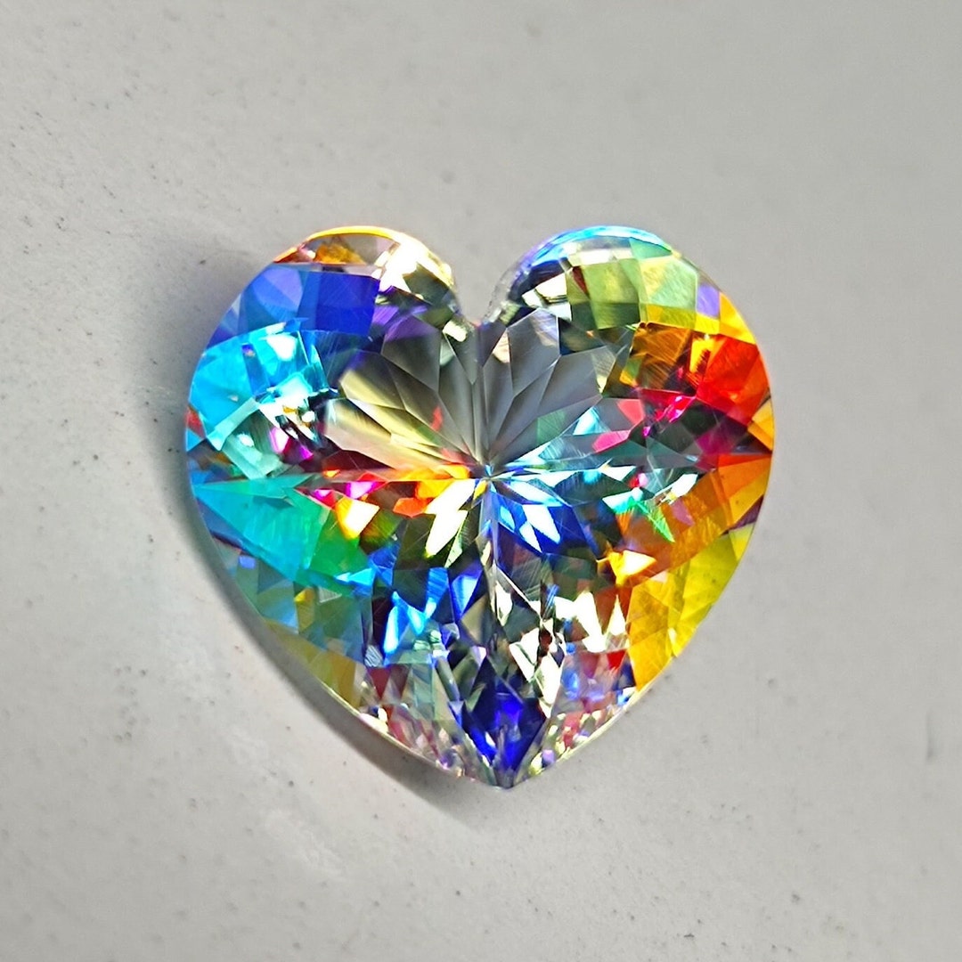 Magical Mystic Topaz Gemstone, Fantasy Cut Stone, 15×15 MM, Heart Shape ...