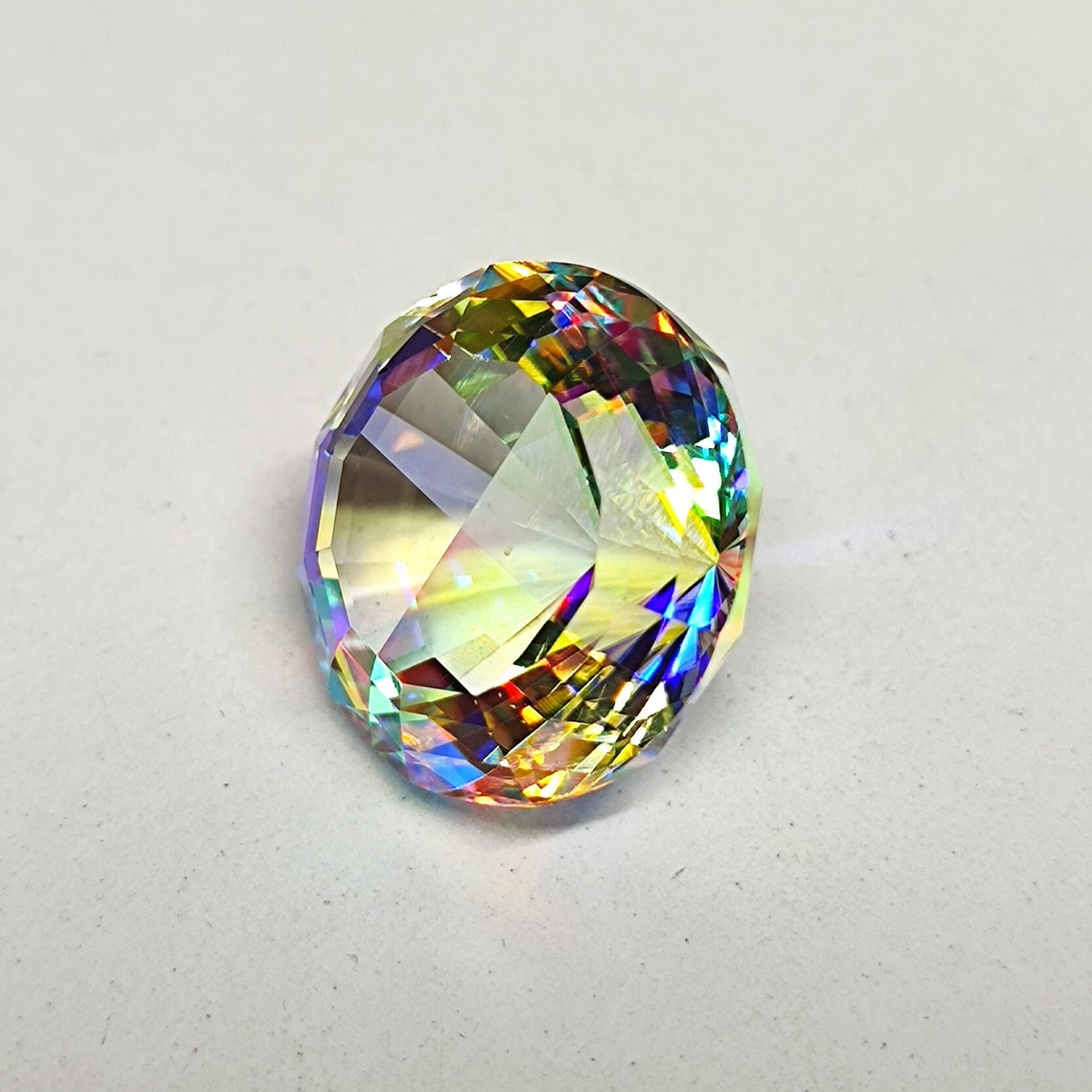 Magical Mystic Topaz Gemstone, Fantasy Cut Stone, 21×21MM, Round Shape ...