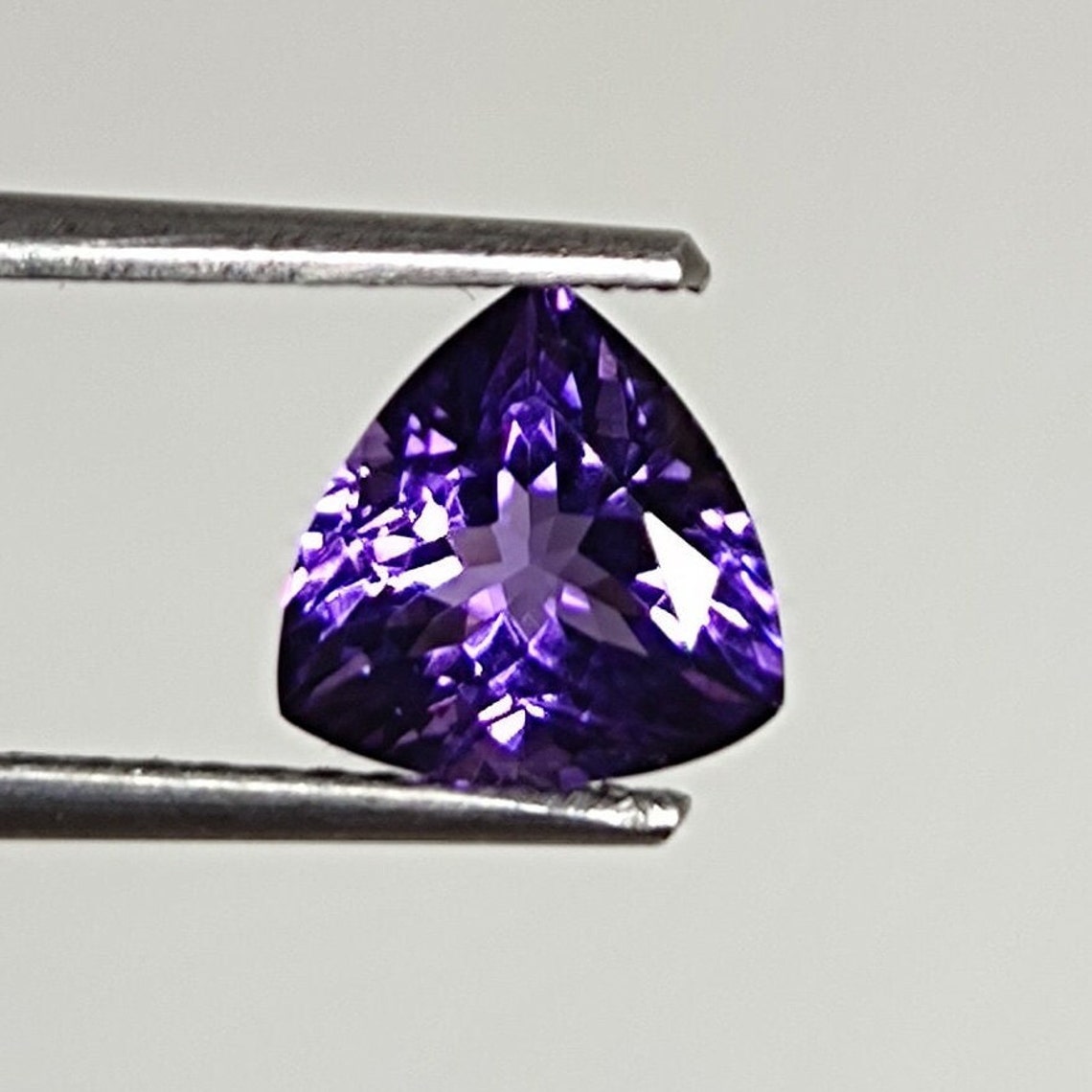 Natural Amethyst Gemstone, Fantasy Cut, Trillion Shape, 7×7 MM ...