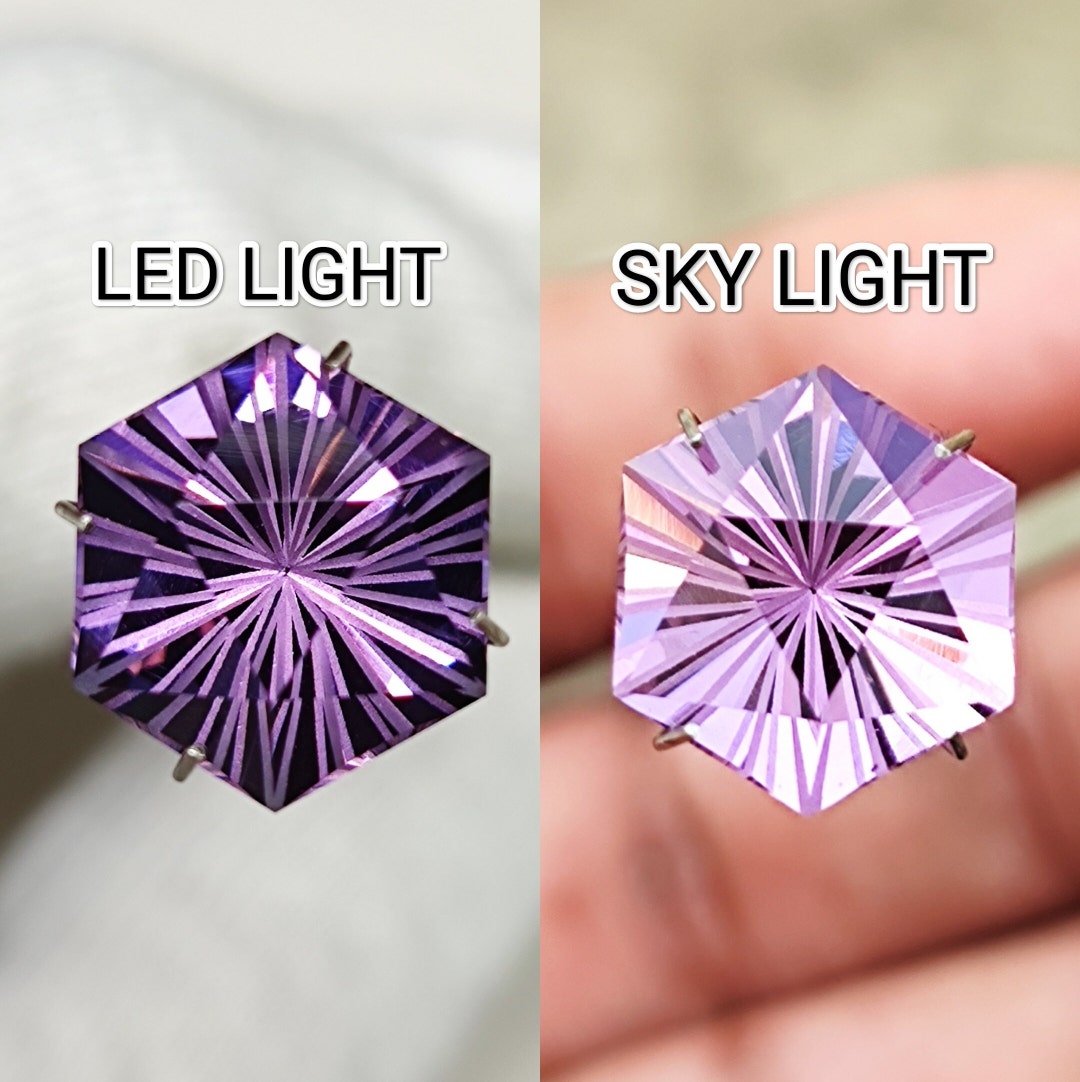 Leb Created Alexandrite, Color Change Stone, Fantasy D20 Cut ...