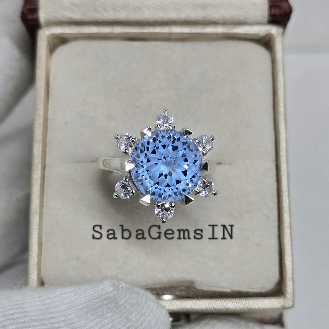 Synthetic Spinel Ring, Fantasy Cut Spinel, 925 Sterling Silver Ring ...