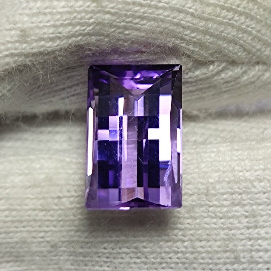 Natural Amethyst Gemstone, Pixel Cut, Fantasy Stone, 3 Ct. Jewelry ...