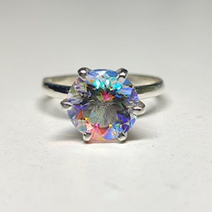 Magical Mystic Topaz Ring, Portuguese Cut, 925 Sterling Silver Ring ...