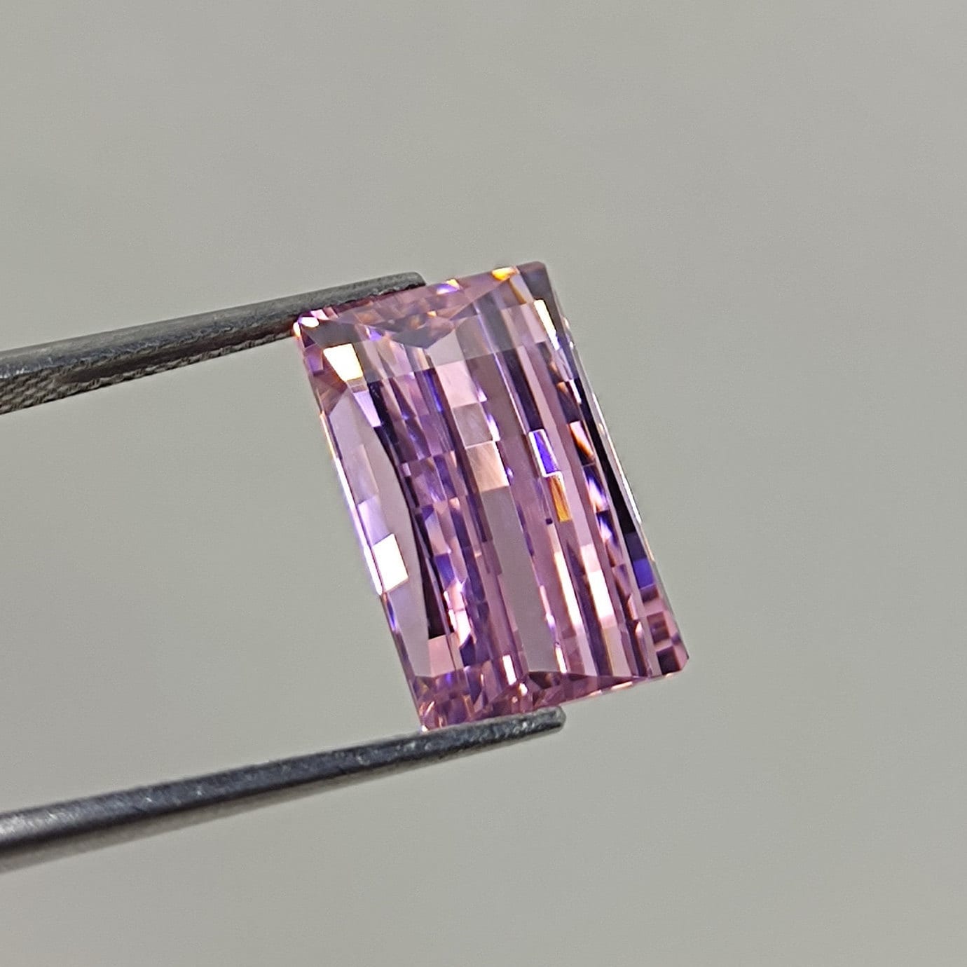 Pink Cubic Zirconia Gemstone, Pixel Cut Stone, 10×16 MM, 18 Ct ...