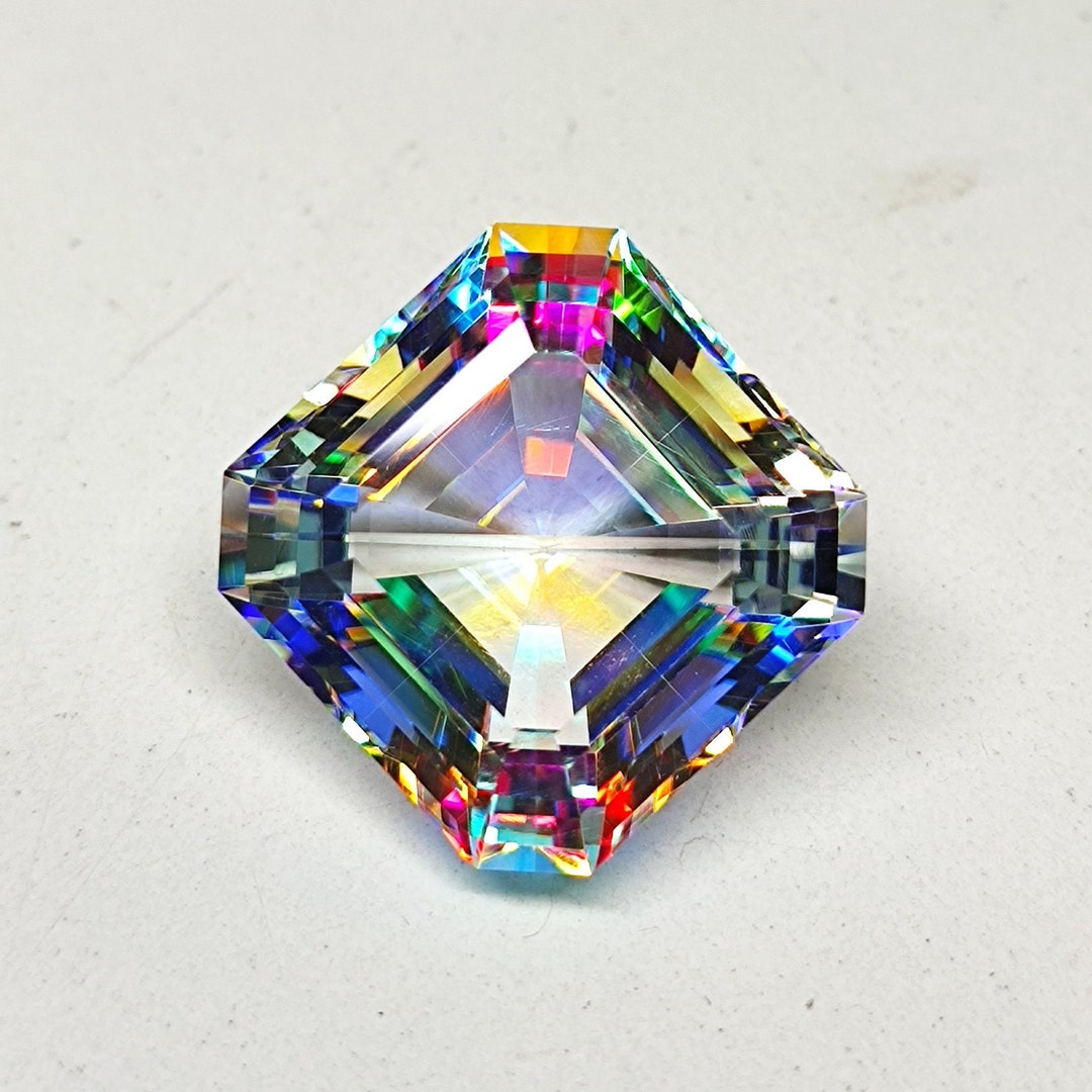 Magical Mystic Topaz Gemstone, Assher Cut Gem, 20×20MM, Octagon Shape ...