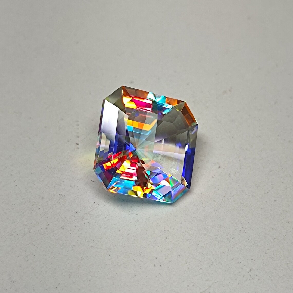 Magical Mystic Topaz Gemstone, Assher Cut Gem, 15×15MM, Octagon Shape ...
