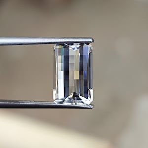 Natural Crystal Quartz Gemstone, Pixel Cut, Rectangle Shape, 3.30 Ct ...