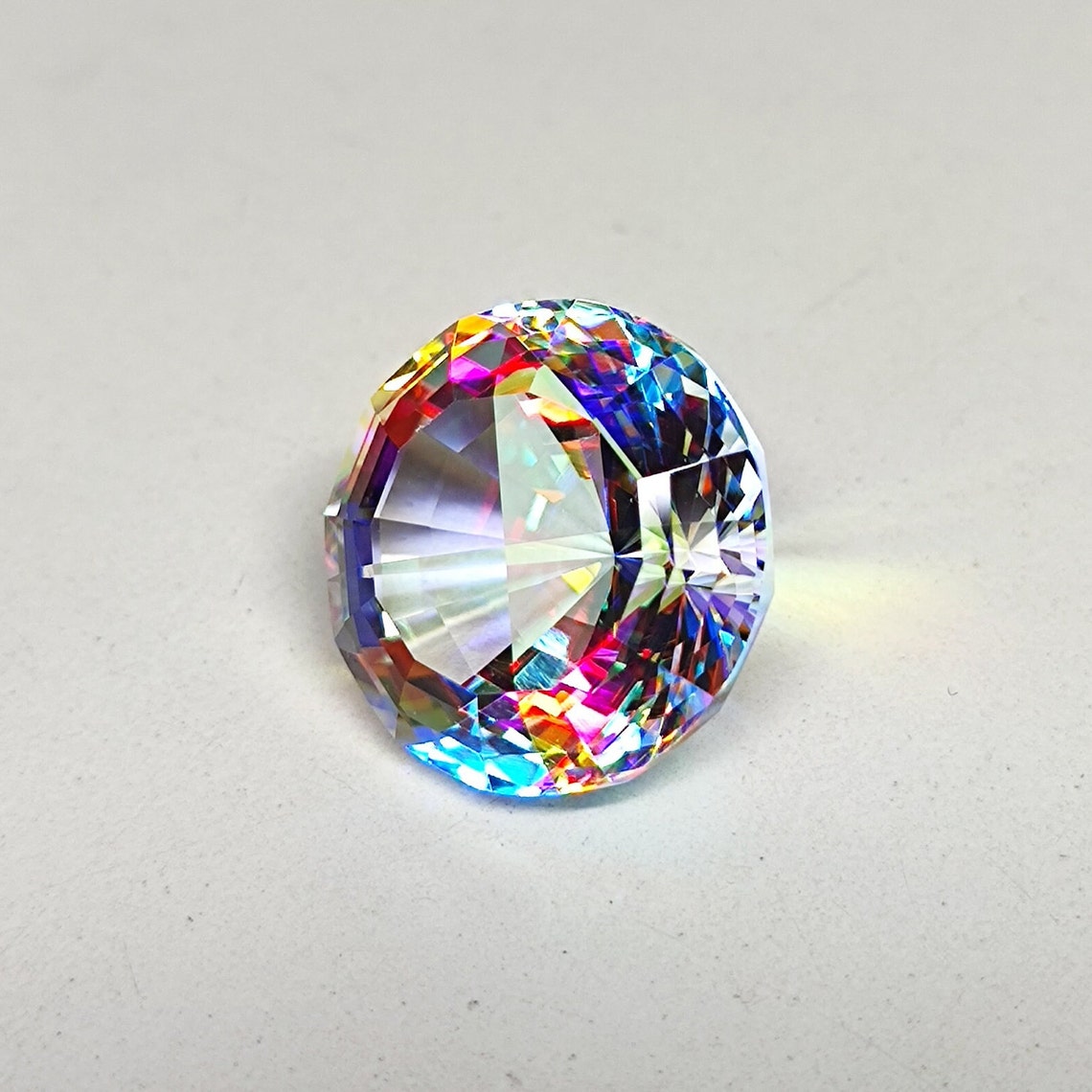 Magical Mystic Topaz Gemstone, Fantasy Cut Stone, 21×21MM, Round Shape ...