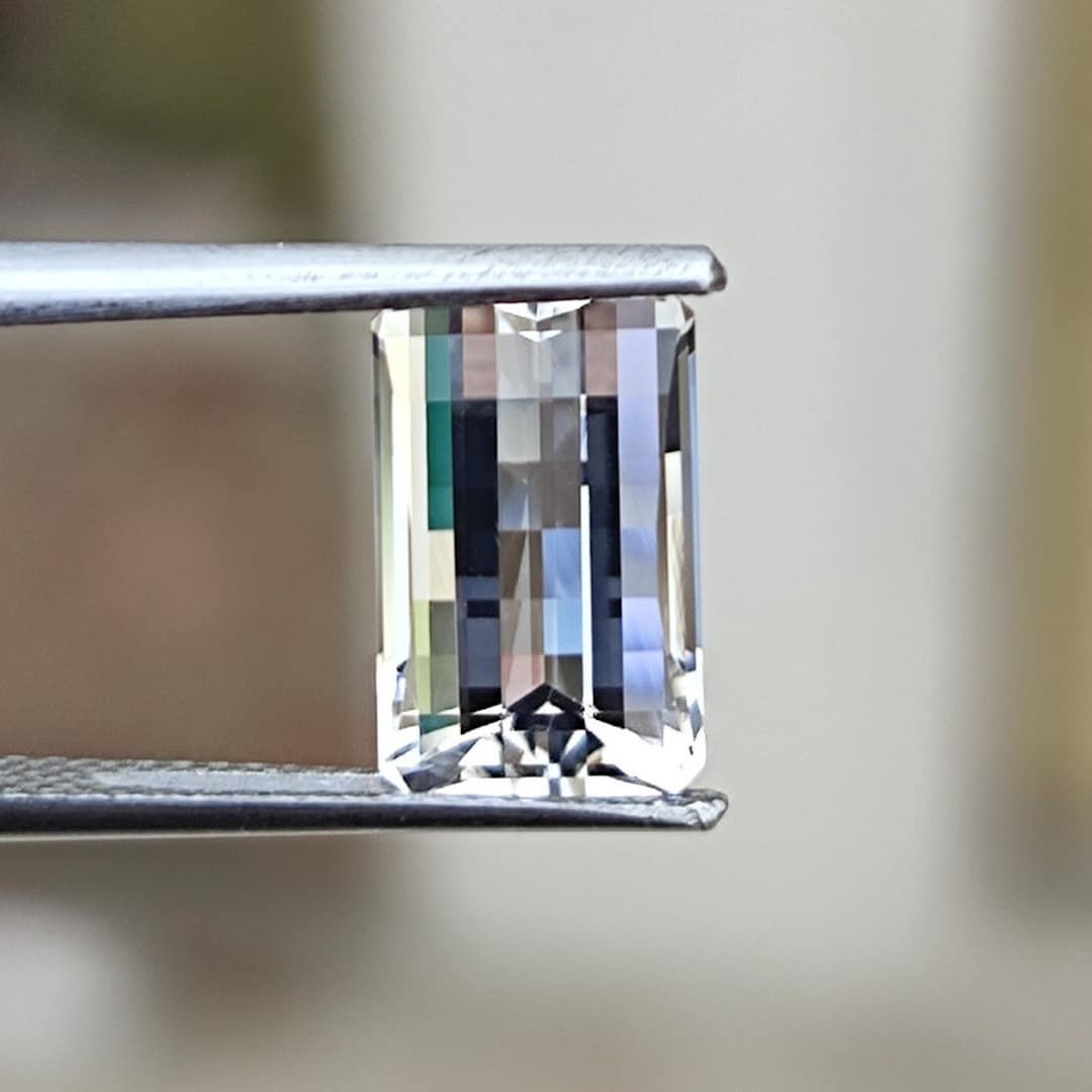 Natural Crystal Quartz Gemstone, Pixel Cut, Rectangle Shape, 3.30 Ct ...