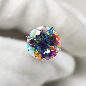 Magical Mystic Topaz Gemstone, Portuguese Cut Stone, 10×10MM, Round ...