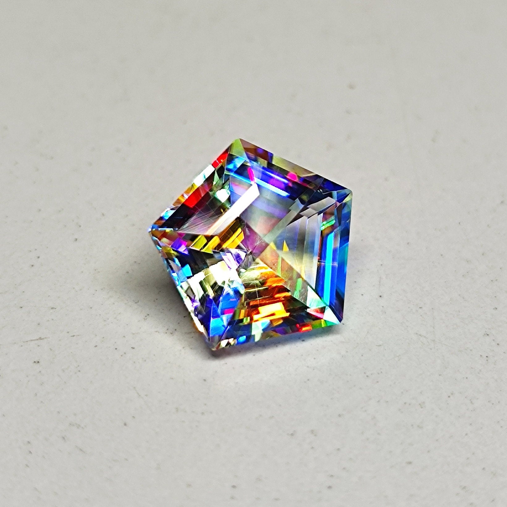 Magical Mystic Topaz Gemstone, Fantasy Cut Stone, 12×12MM, Pentagon ...