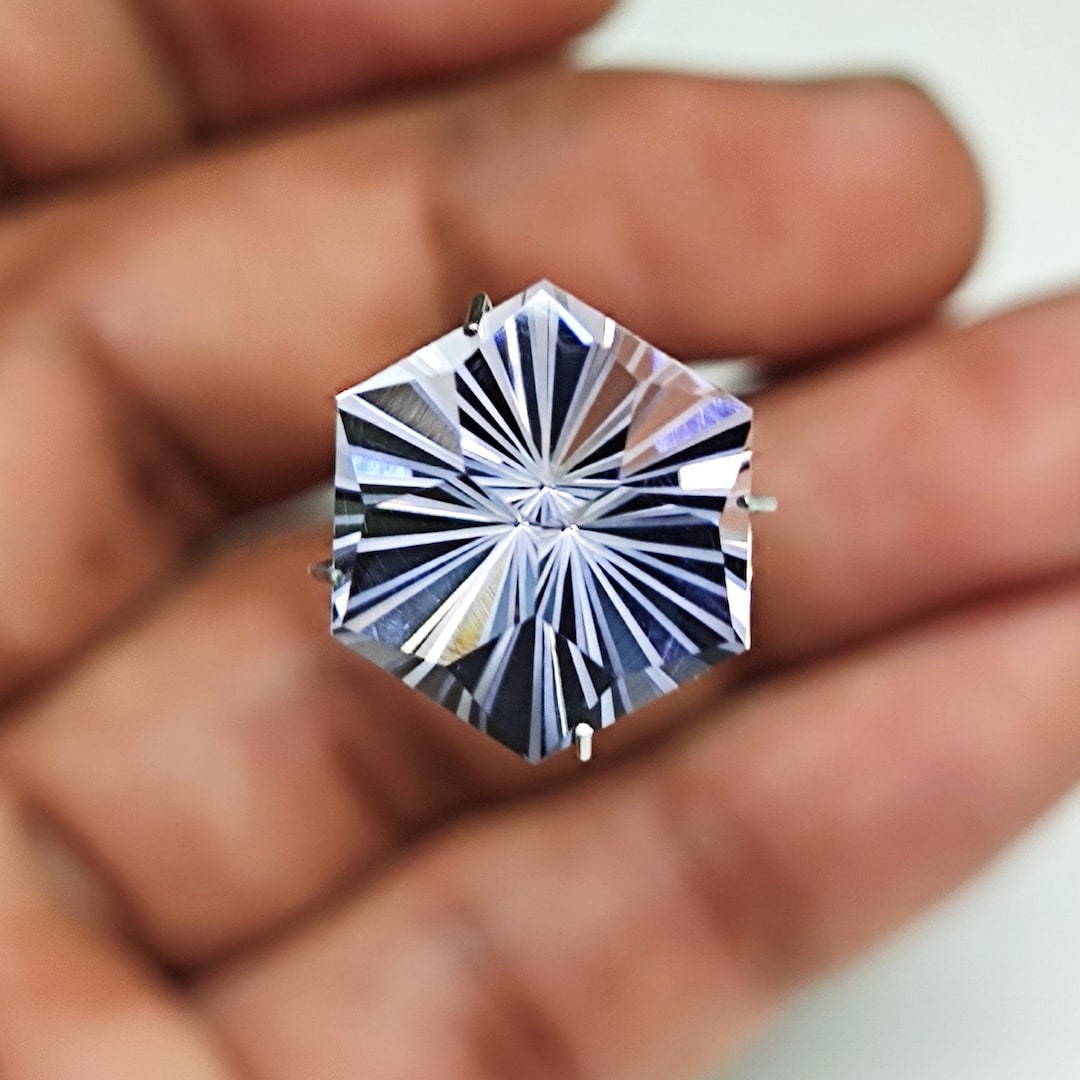 Natural Pink Amethyst Gemstone, Fantasy Cut Hexagon, 7.60 Ct. Use for ...