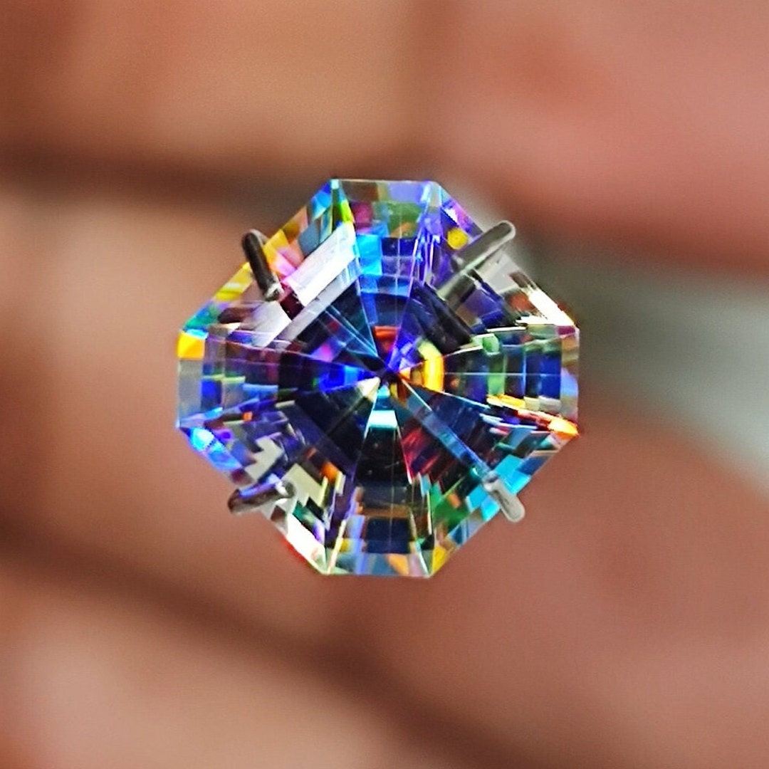 Magical Mystic Topaz Gemstone, Assher Cut Gem, 11×11 MM, Octagon Shape ...