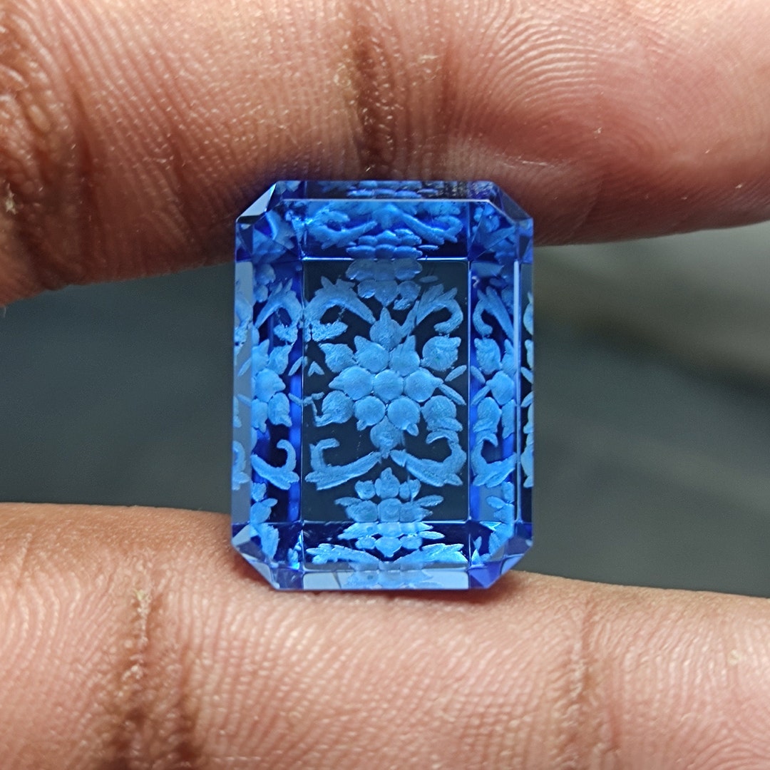 Synthetic Spinel Handcarving Gemstone, 29 Ct. Fantasy Carved Stone ...