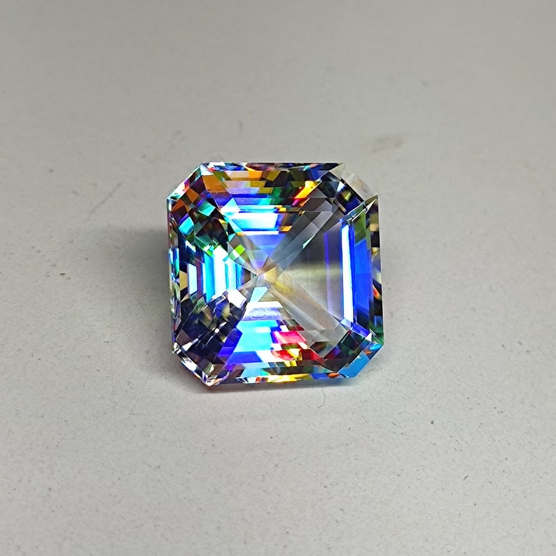 Magical Mystic Topaz Gemstone, Assher Cut Gem, 20×20MM, Octagon Shape ...