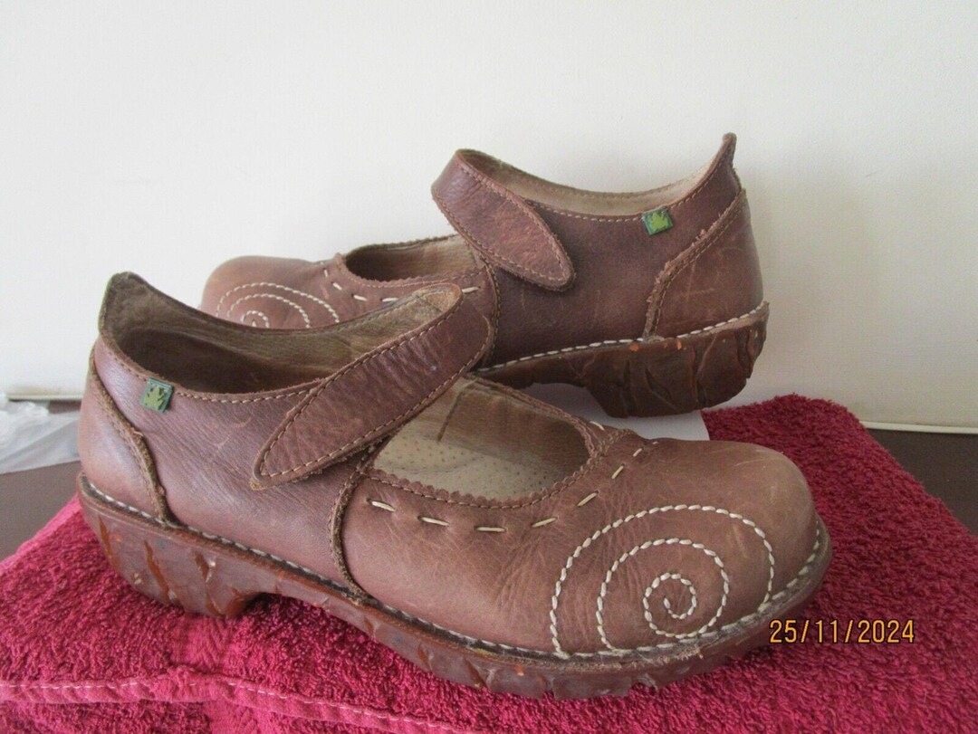 EL Naturalista Clog Shoes Brown Leather Womens UK Size 7 EU Size 40 ...