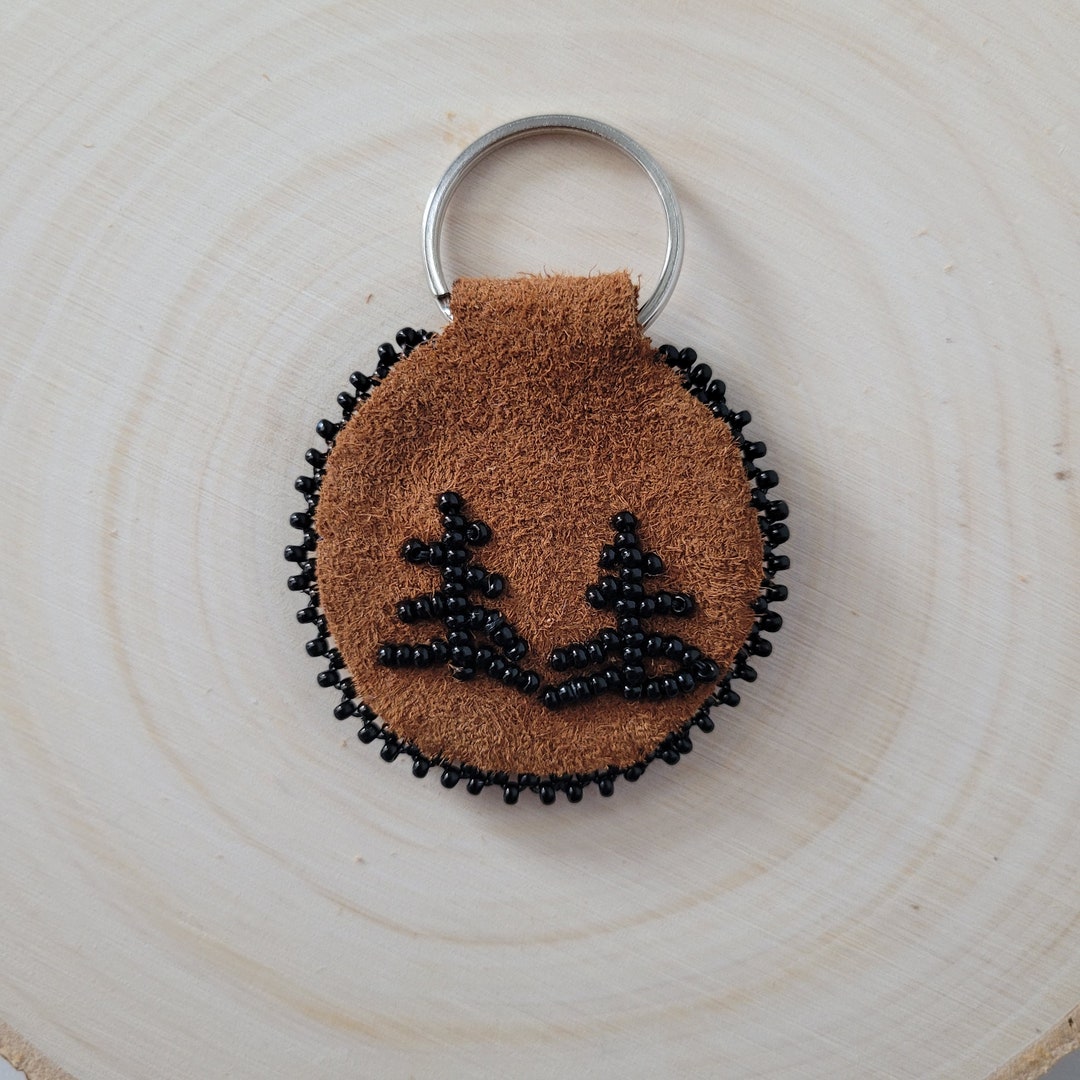 Spruce Trees, Beaded Keychain, Beaded Spruce Tree Silhouettes - Etsy