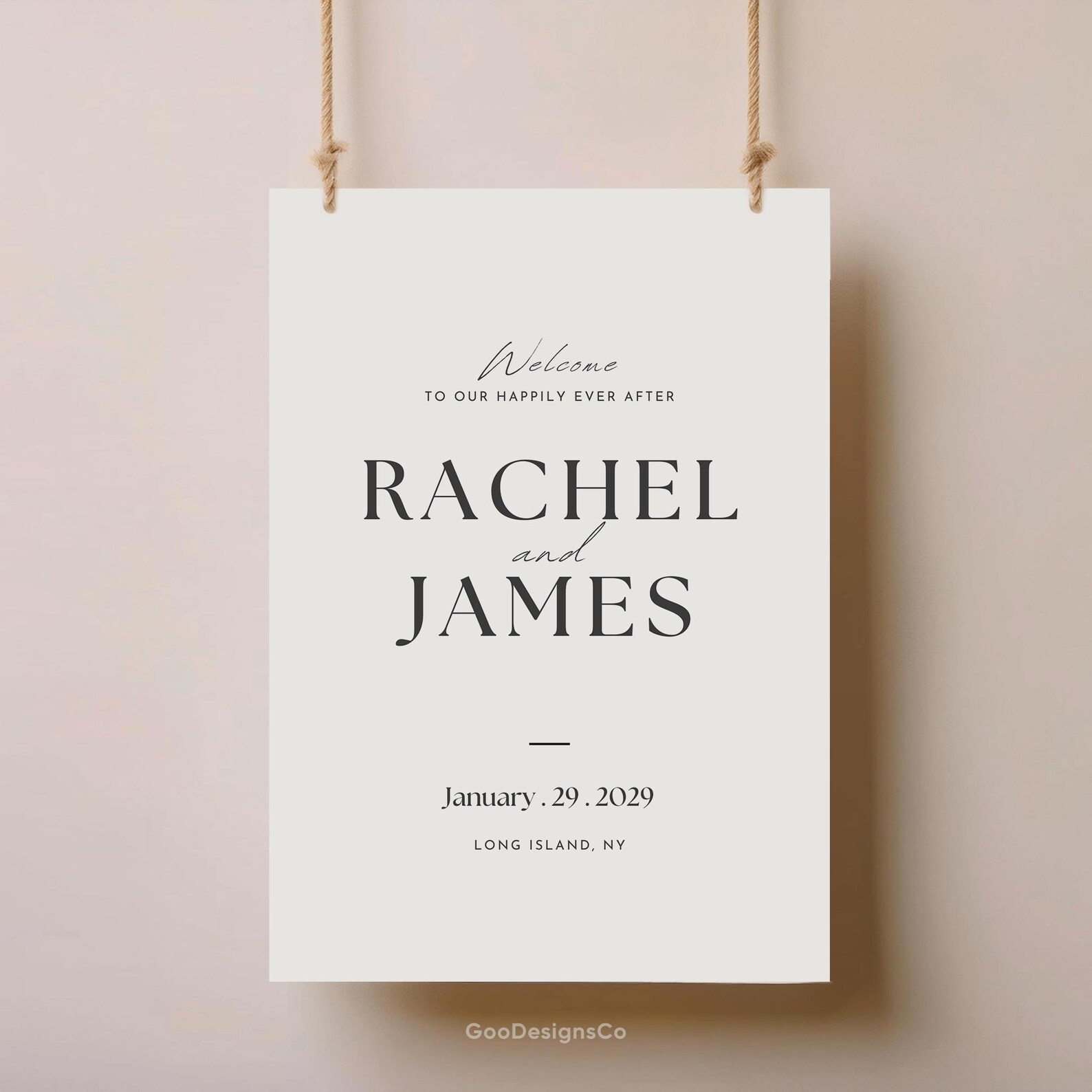 Wedding Welcome Sign Display, Printable Minimalist Signage for Events ...