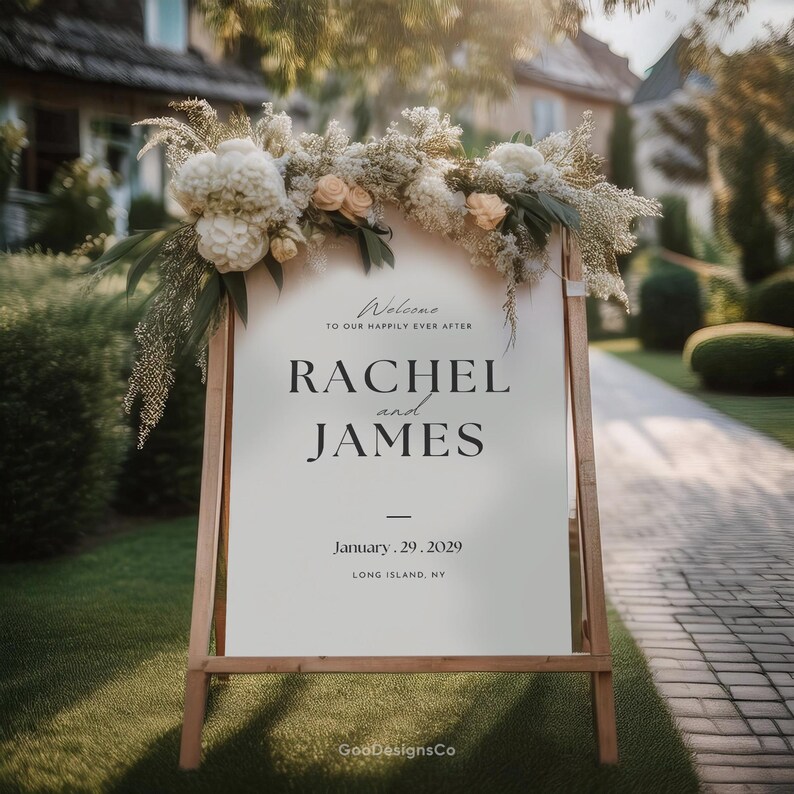 Wedding Sign Welcome Display Printable Minimalist Signage for Events ...