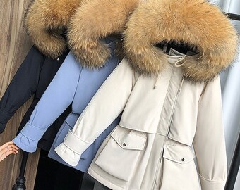 Thick Hooded Fur Coat | Etsy