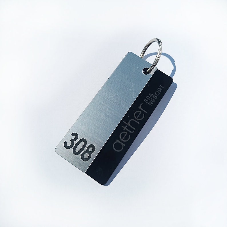 Modern Hotel-motel Key Tag 2colors - Etsy