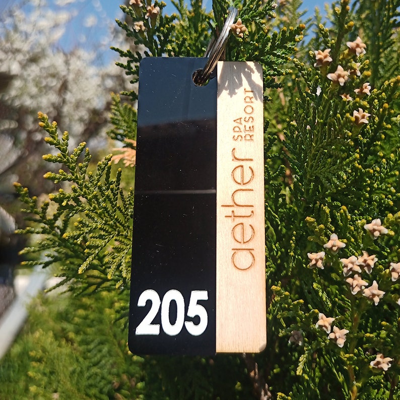 Modern Hotel-motel Key Tag 2colors - Etsy