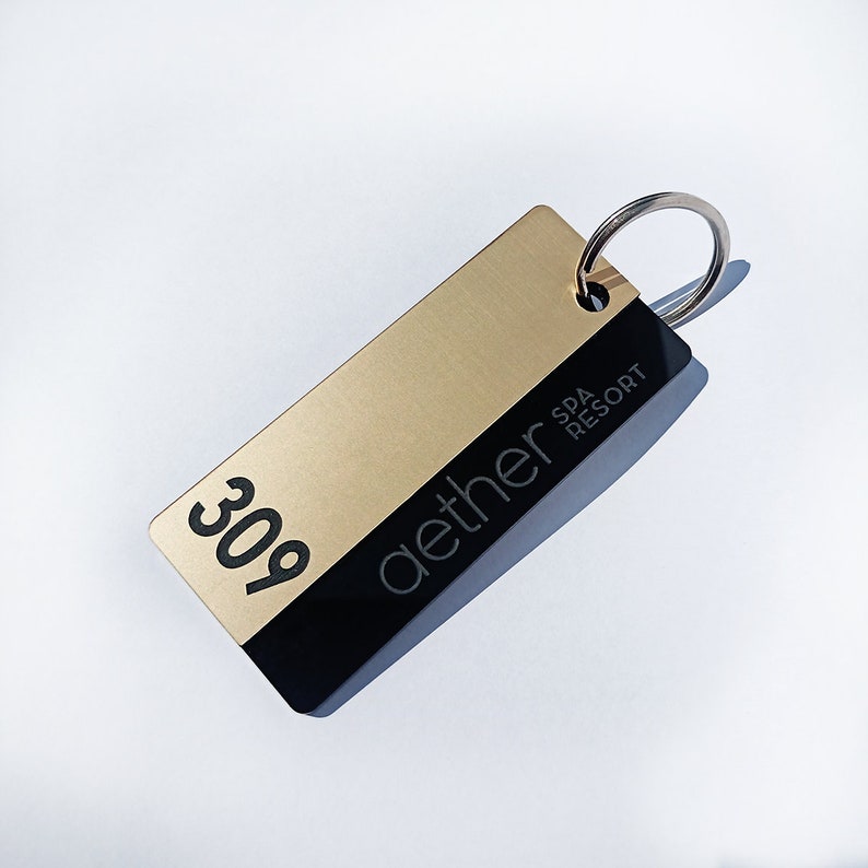 Modern Hotel-motel Key Tag 2colors - Etsy