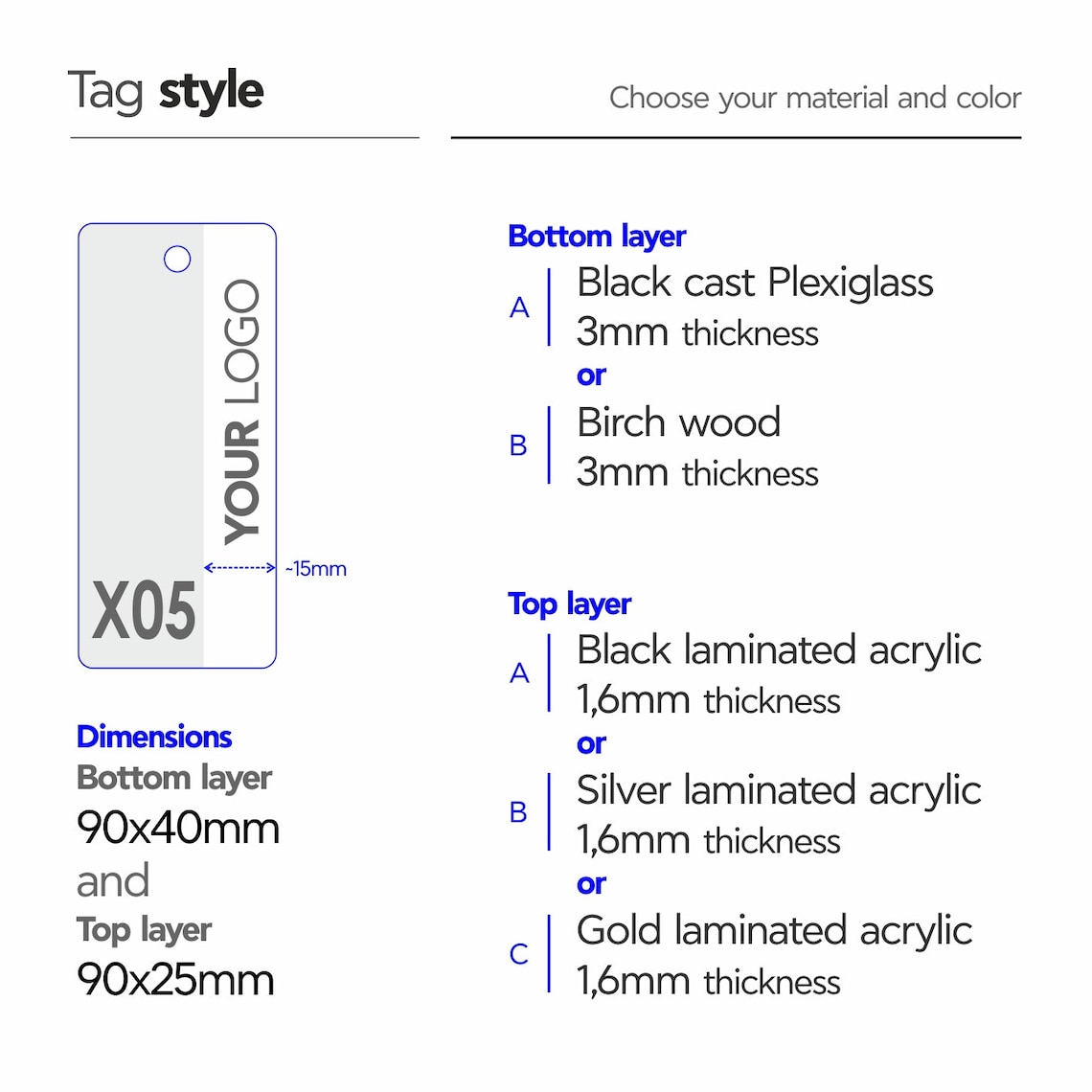 Modern Hotel-motel Key Tag 2colors - Etsy