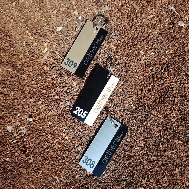 Modern Hotel-motel Key Tag 2colors - Etsy